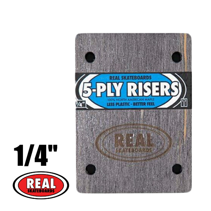 【楽天市場】【日祝も発送】スケートボード スケボー ライザーパッド REAL リアル RISERS PAD スペースパッド 5-PLY ...