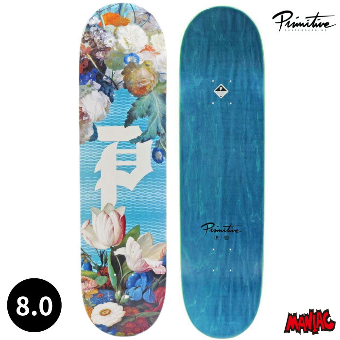【楽天市場】スケボー デッキ 単品 スケートボード PRIMITIVE プリミティブ TIMELESS COURAGE 8.0 8．0インチ ...