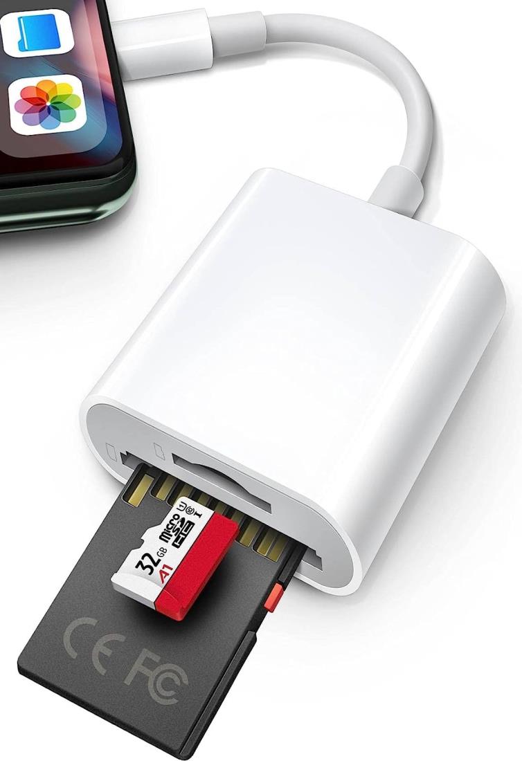 【楽天市場】iPhone SDカードリーダー 2in1、[Apple MFi認証] iPhone/i-Pad用SD/TFカードカメラリーダー ...