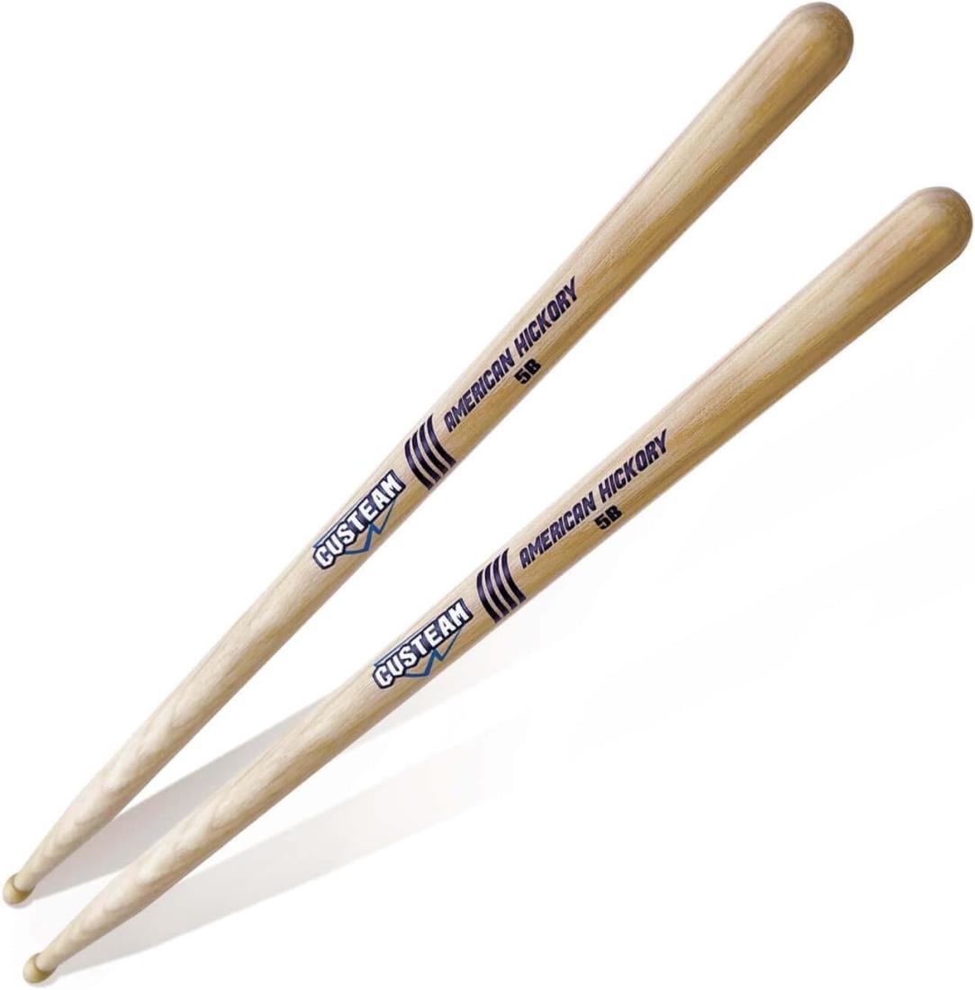 【楽天市場】CUSTEAM ドラムスティック 北米産ヒッコリー 5A 7A 5B 2B (一対, 5B)：Mano Angel 楽天市場店