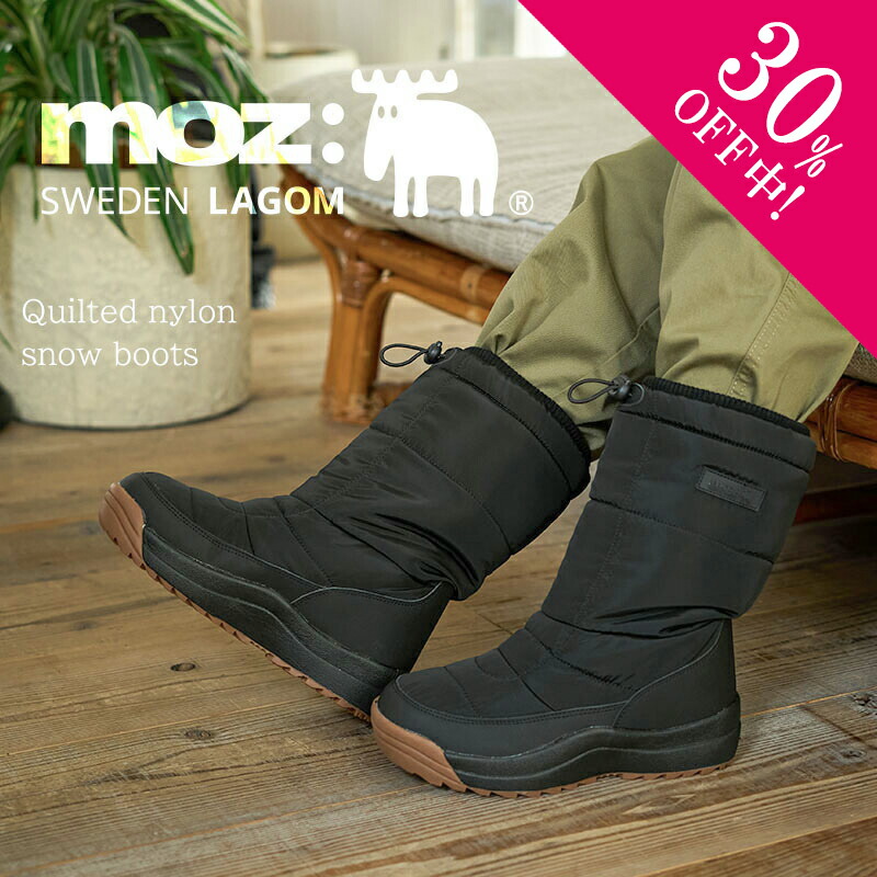 【楽天市場】【40%off中！】 MOZ モズ ウォータープルーフ スノーブーツ アウトドア 軽量 防水 撥水 防滑 防寒 雪 滑らない 滑りにくい 暖かい 歩きやすい 疲れにくい フリース ...