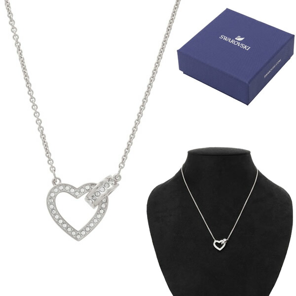 【楽天市場】スワロフスキー ネックレス SWAROVSKI 5636444 ラブリー クリスタル パヴェ ハート サークル インターロッキング ...