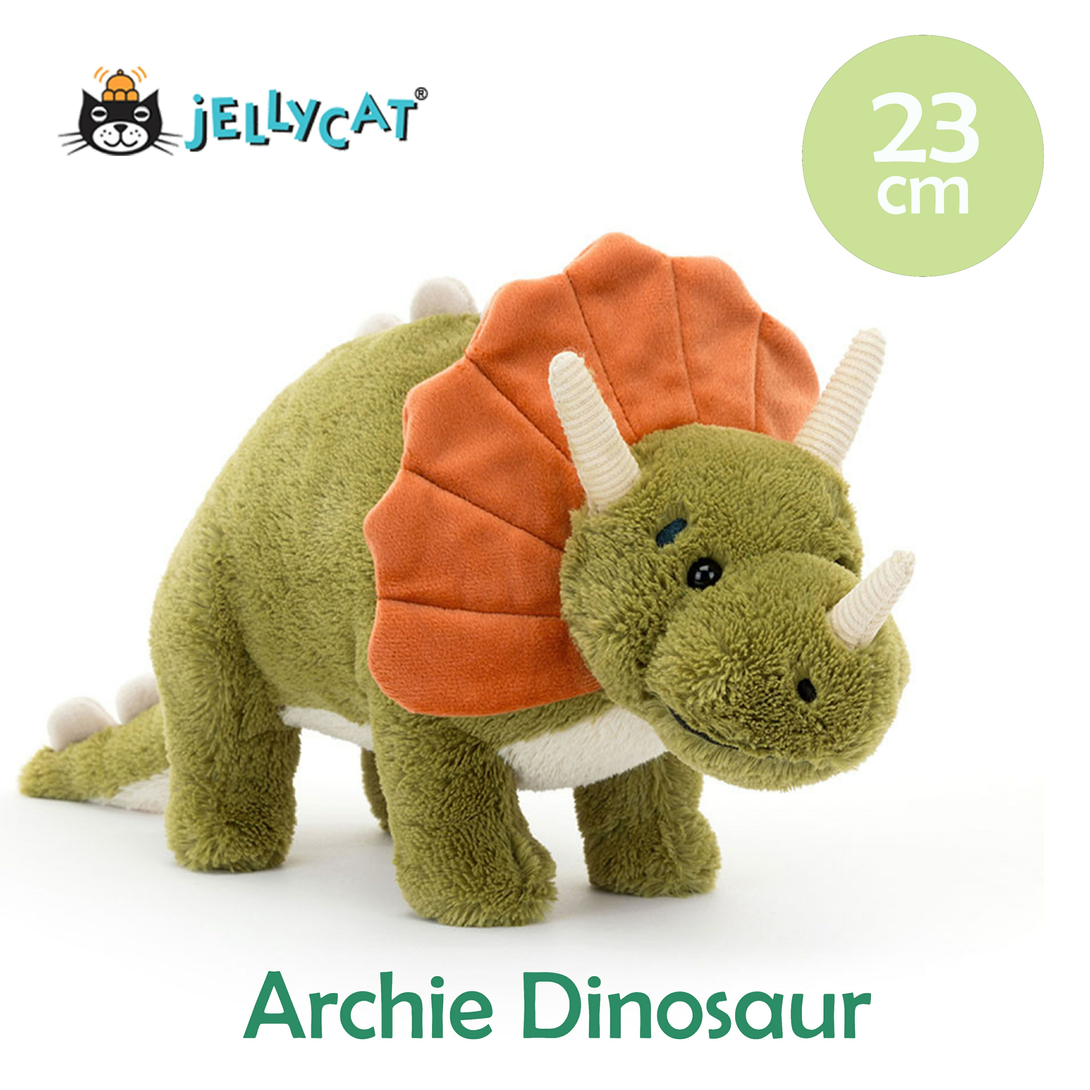 【楽天市場】jellycat ジェリーキャット 正規輸入品 恐竜 archie dinosaur archiedinosaur トリケラトプス ...