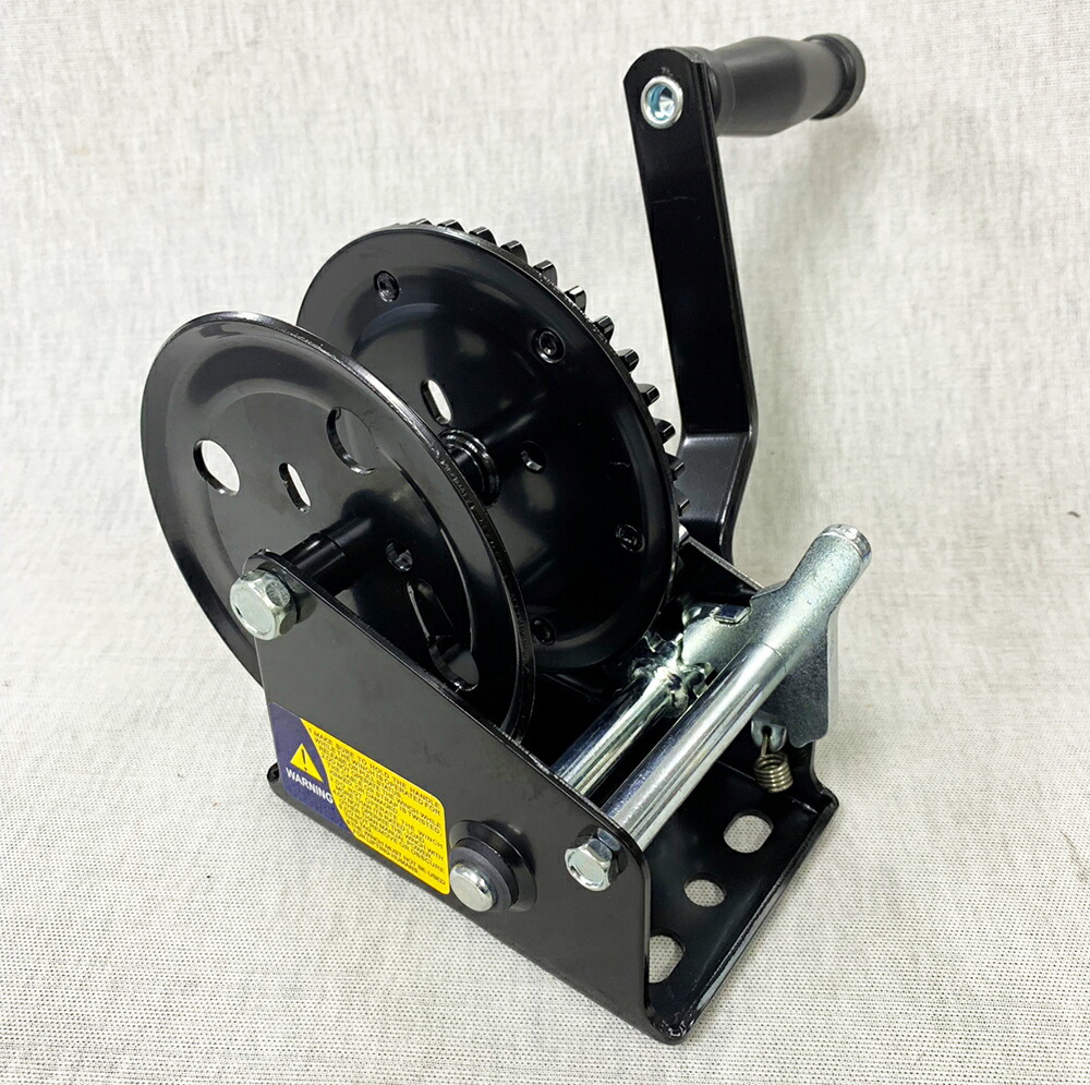 【楽天市場】ハンドウインチ ブラック 1200 LB ※ベルトなし REX TRAILER（REXトレーラー） AQ Trailers (AQ ...