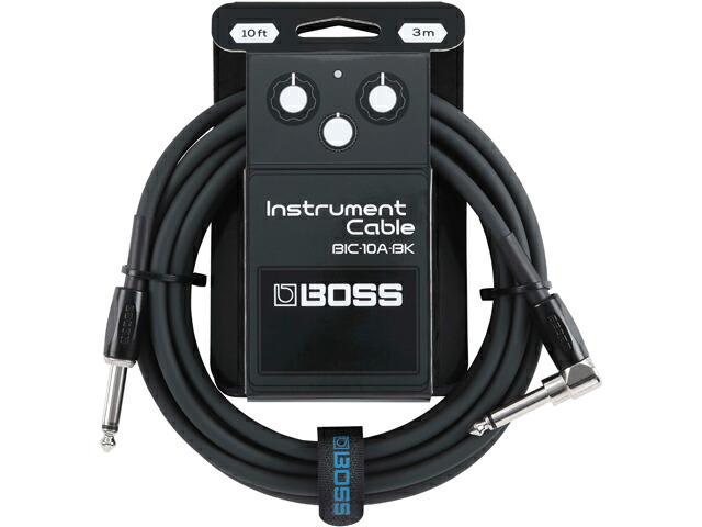 【楽天市場】【初回入荷分ご確約】BOSS BIC-10A-BK ブラック 10ft/3m Instrument Cable Black, Straight/Angled 3m L 型ギター ...