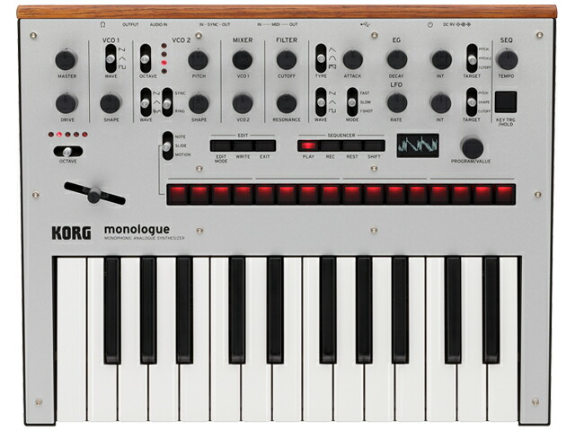 【楽天市場】KORG コルグ monologue Silver [monologue-SV] シンセサイザー：マークスミュージック楽天市場店