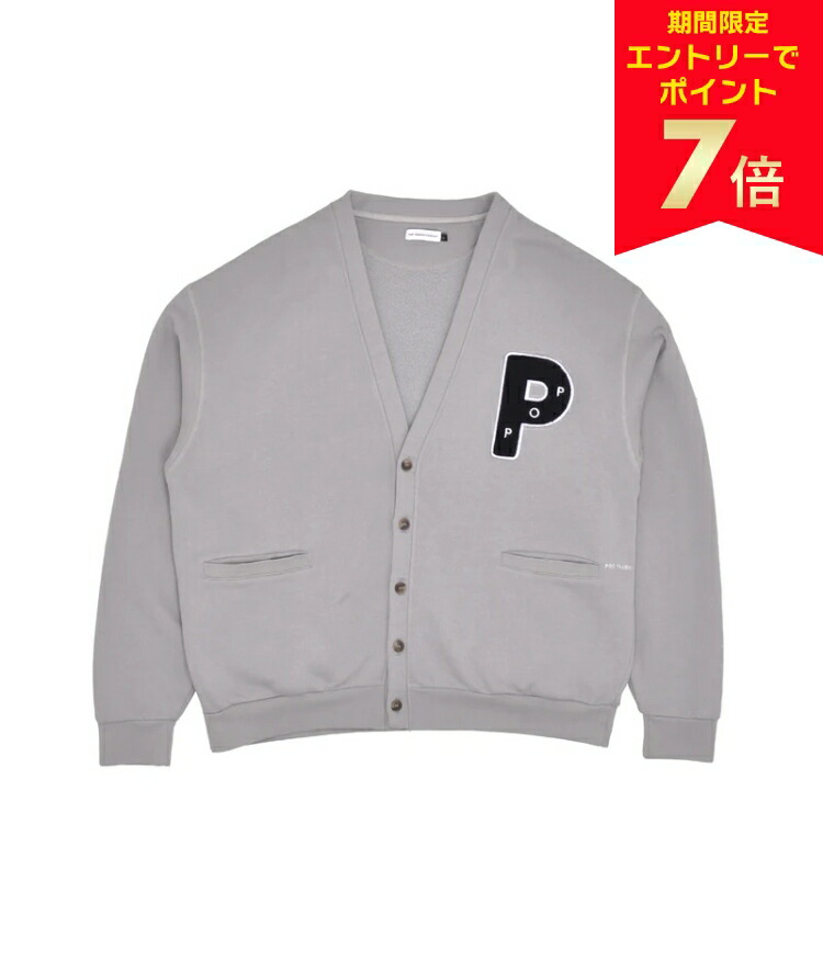 【楽天市場】【エントリーでP7倍】POP TRADING COMPANY Pop Big P Cardigan Sweat ポップトレーディングカンパニー スウェット カーディガン ...