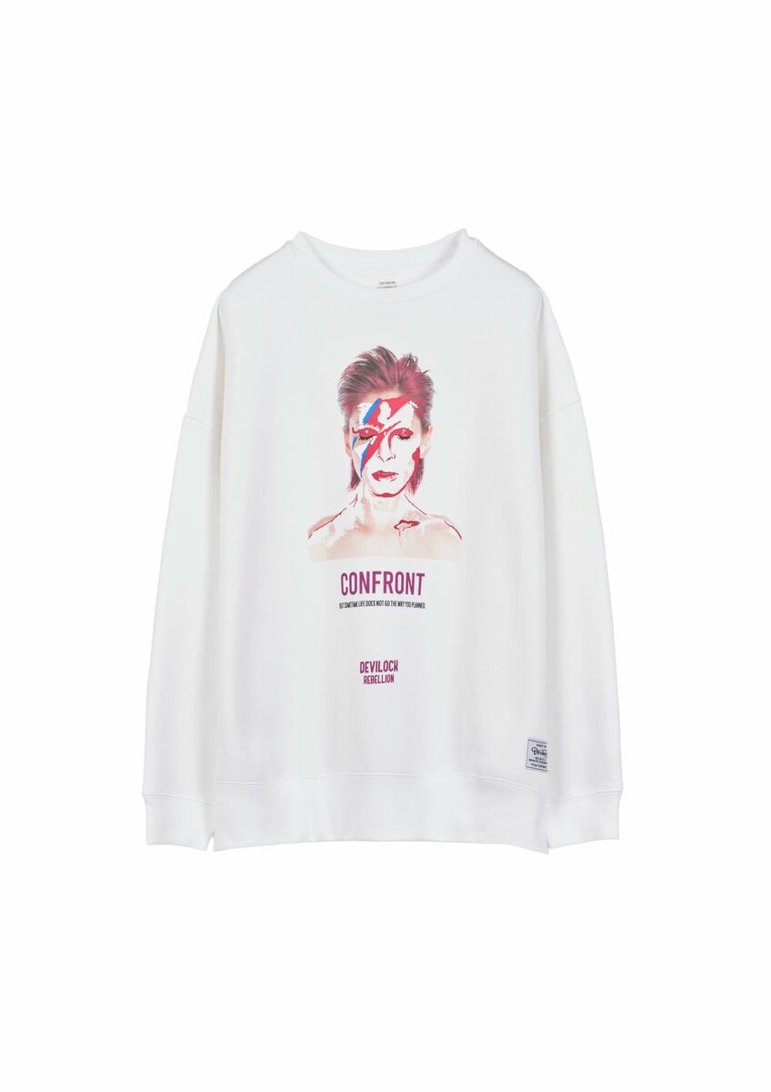 【楽天市場】【SALE 50%OFF】DEVILOCK DAVID BOWIE SWEAT (White) デビロック スウェット 22AW 秋冬 秋服：maroon.webstore