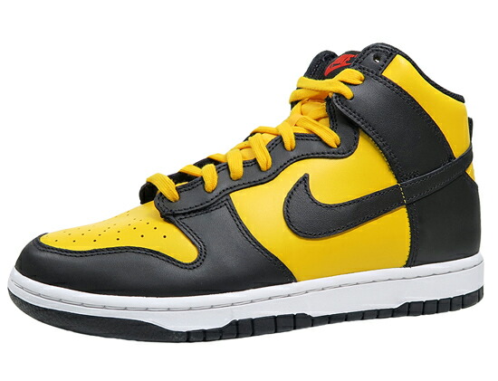 【楽天市場】NIKE DUNK HIGH RETRO ナイキ ダンク ハイ レトロ UNIVERSITY GOLD/BLACK イエロー ...