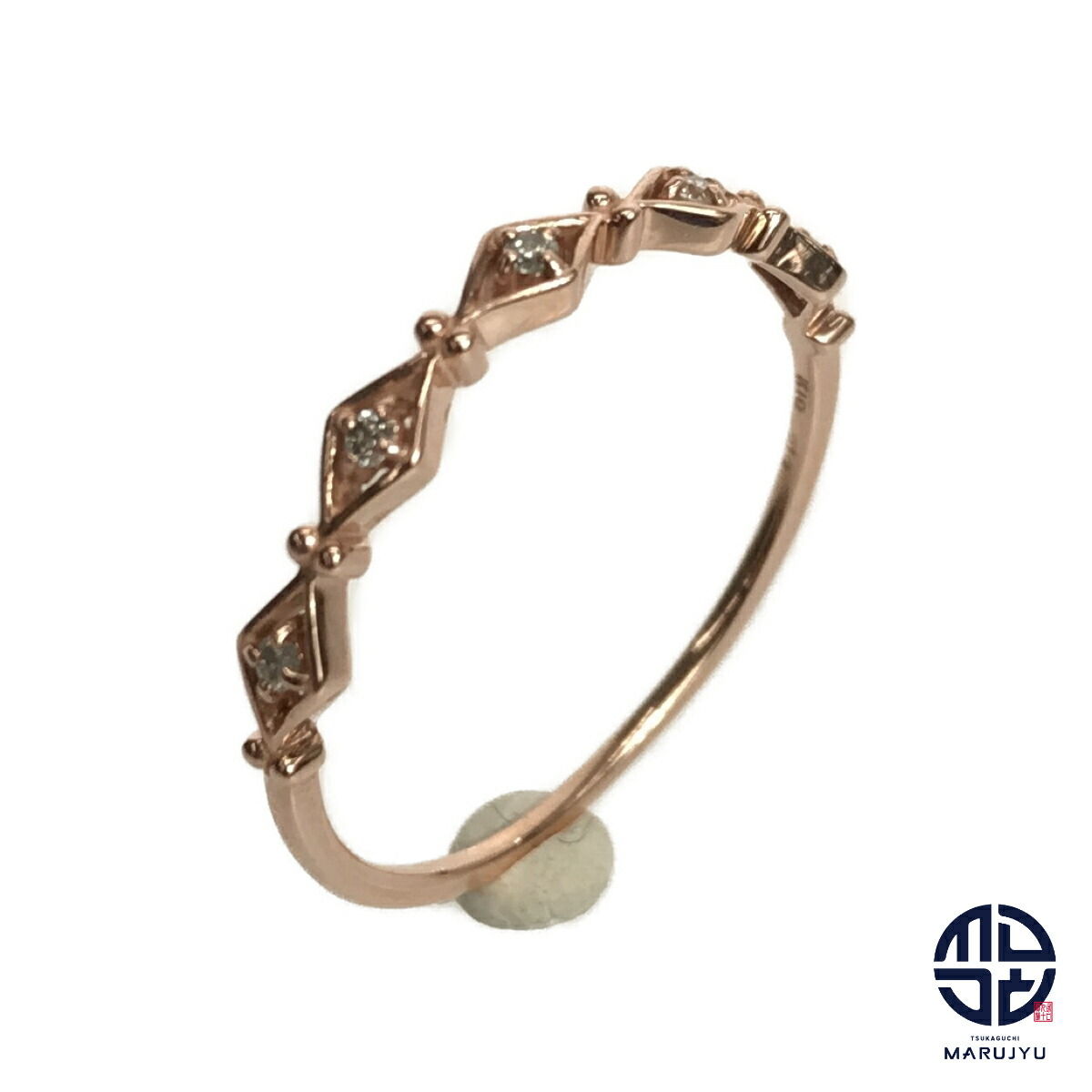 【楽天市場】ete エテ K10PG 10金ピンクゴールド ひし形 ダイヤ0.04ct リング 指輪 ジュエリー アクセサリー ブランド 約11号 ※ポスト投稿でのご発送になります。：塚口丸十質舗