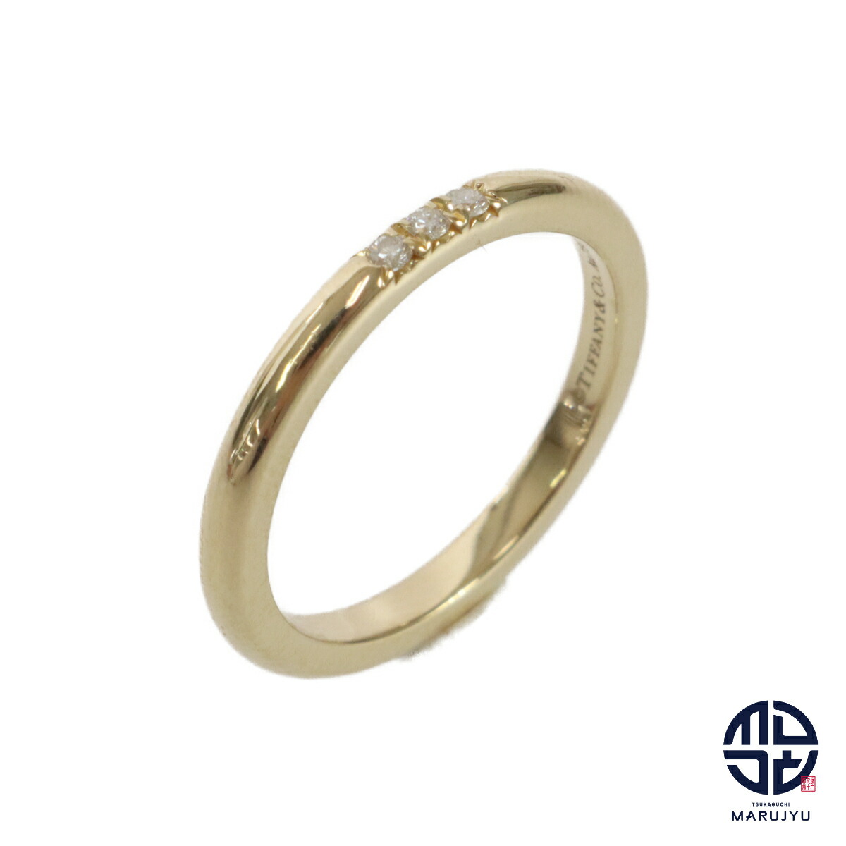 【楽天市場】TIFFANY & CO. Tiffany ティファニー Au750 18金イエローゴールド K18 ダイヤ3P クラシック バンドリング 指輪 約7.5号 ジュエリー ...