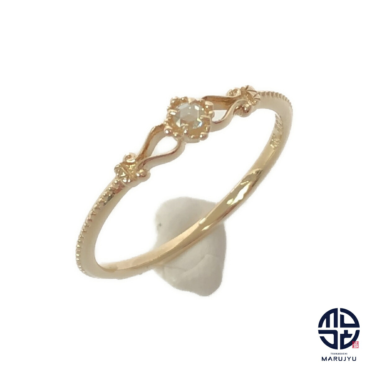 【楽天市場】agete アガット K10YG 10金イエローゴールド ローズカット アンティーク調 ダイヤモンド ダイヤ0.02ct リング 指輪 約11号 ジュエリー アクセサリー 【中古 ...