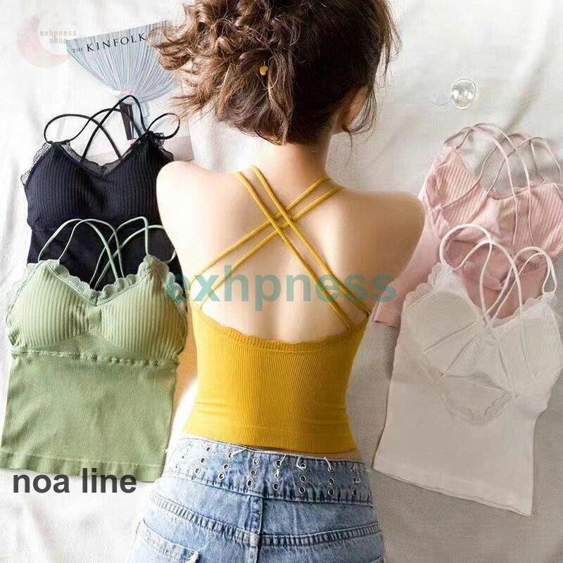 【楽天市場】ブラトップ キャミソール バッククロス カップ付き ブラキャミ ブラキャミソール キャミ インナー深Vネック ブライラズ カップ付きキャミソール：maruk shop