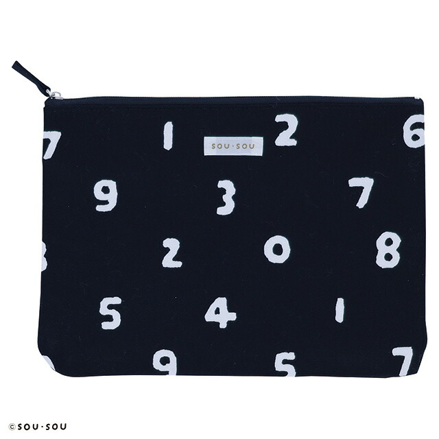 【楽天市場】SOU・SOU SO-SU-U 濡羽色 フラットポーチ（L）：丸眞online shop楽天市場店