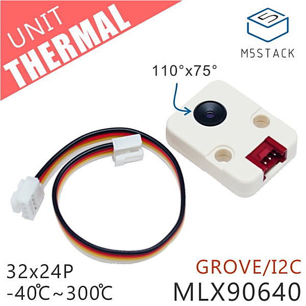 【楽天市場】M5Stack M5Stack用ミニサーマルカメラユニット(MLX90640搭載)【M5STACK-MINITHERMALCAM ...