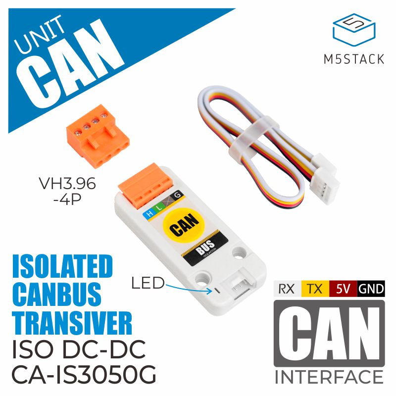 【楽天市場】M5Stack M5Stack用CAN-BUSユニット(CA-IS3050G)【M5STACK-U085】[エムファイブスタック マイコン IoT モジュール 電子工作 自由工作 ...