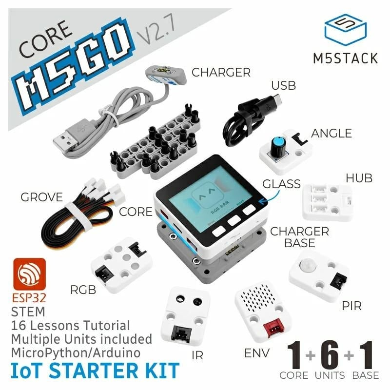 【楽天市場】M5Stack M5GO IoTスターターキット V2.7【M5STACK-K006-V27】[エムファイブスタック マイコン IoT モジュール 電子工作 自由工作 夏休み ...