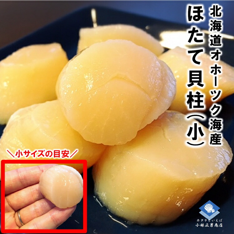 【楽天市場】ホタテ ほたて 帆立 ホタテ貝柱 北海道産 化粧箱入 お刺身用 1kg 61-80粒入 小サイズ 5Sサイズ 送料無料 ギフト：北海道産ホタテ専門店小林正男商店