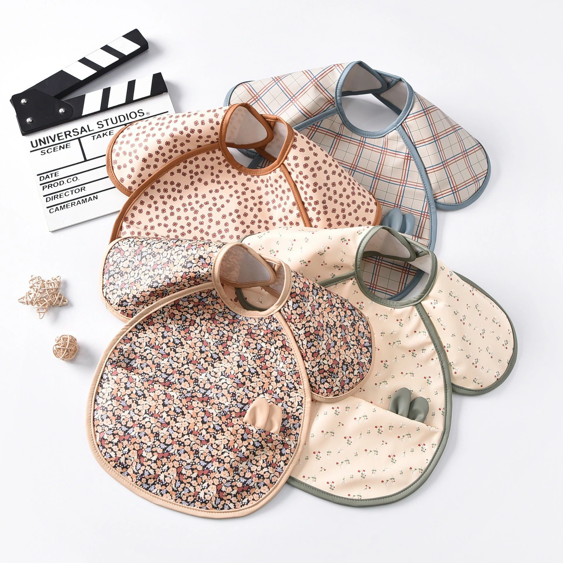 【楽天市場】送料無料 お食事エプロン ノースリップ ベビー 離乳食 北欧 女の子 男の子 赤ちゃん お食事スタイ 幼児 食事スモック 保育園 ...