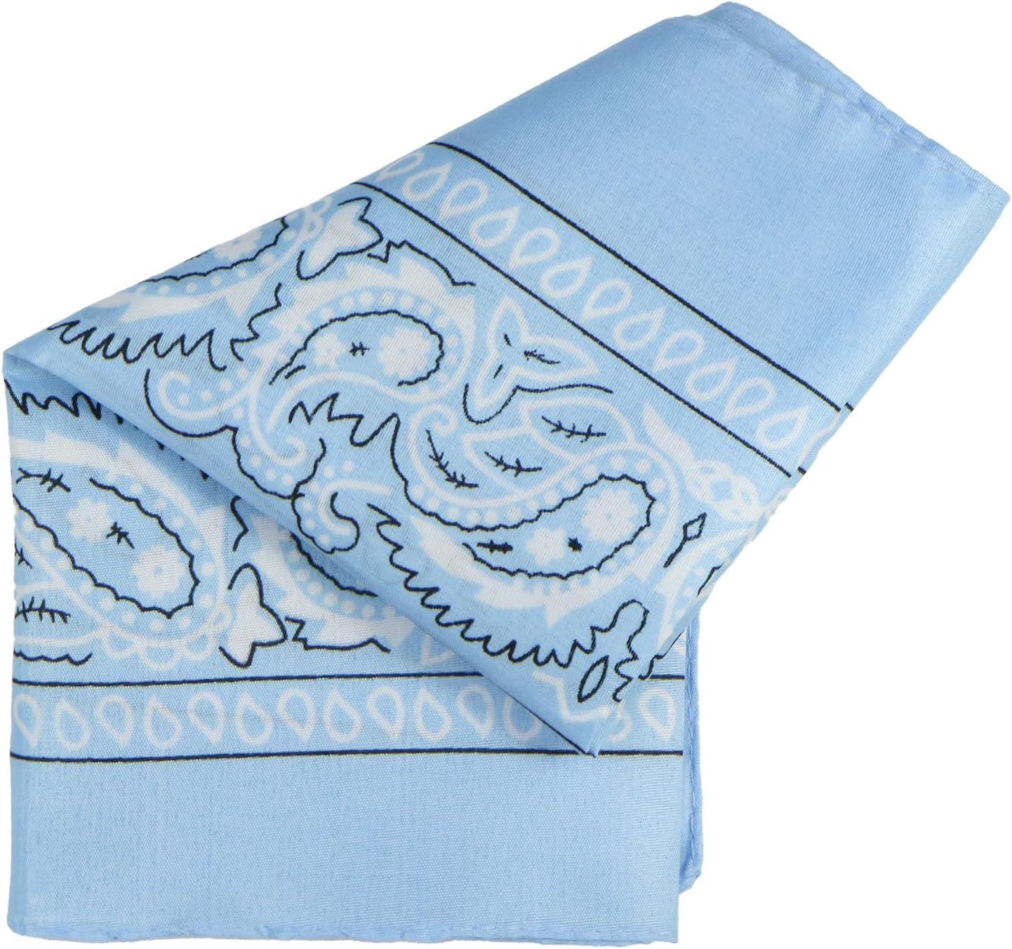 【楽天市場】きらきらぷんぷん丸 バンダナ 大判 ペイズリー 柄 約54x54cm ライトブルー 水色 ポリエステル ハンカチ 三角巾 お弁当 ...