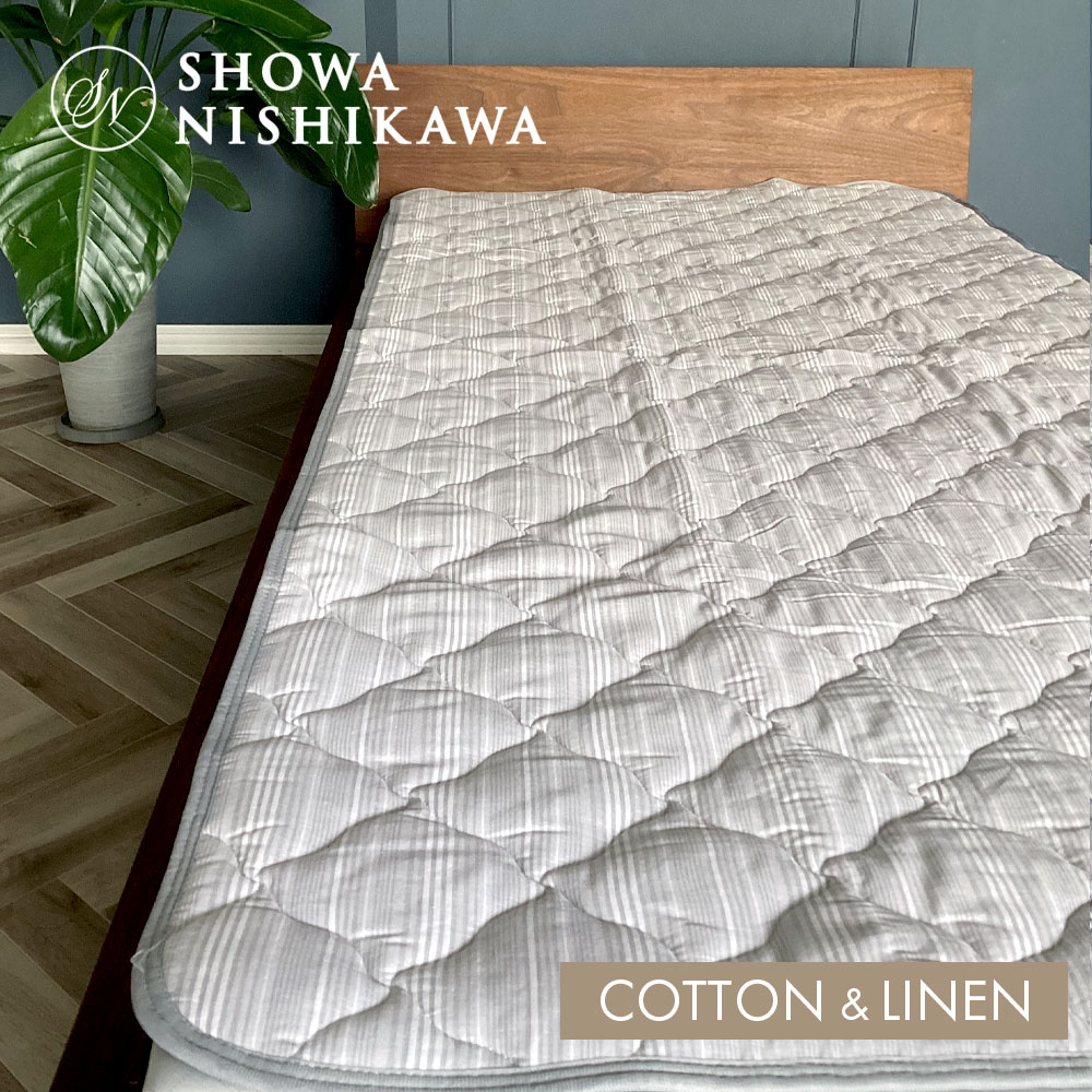 【楽天市場】昭和西川 麻混敷きパッド シングル コットン リネン リネコ 敷パッド 22412-67043：快眠くらぶ