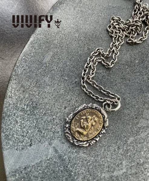 【楽天市場】VIVIFY ビビファイ ネックレス メンズ Ivied Frame Medai Necklace(Khristos) シルバー925 VFN-150：メンズファッション ...