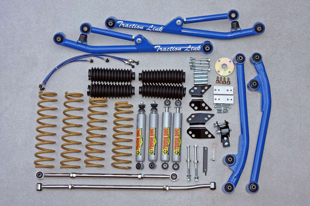 【楽天市場】2.5インチアップ コンプリートキット TYPE2 ジムニーJC74W タフドッグコイル＆ショック＋リアトラクションリンクNEO&フロント補正アーム付き：MASTERPIECE