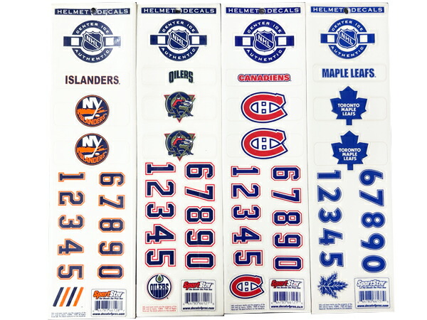 【楽天市場】SPORTSTAR/スポーツスター NHL HELMET DECALS【アイスホッケーヘルメットシール】：ホッケー用品店 マスタースポーツ