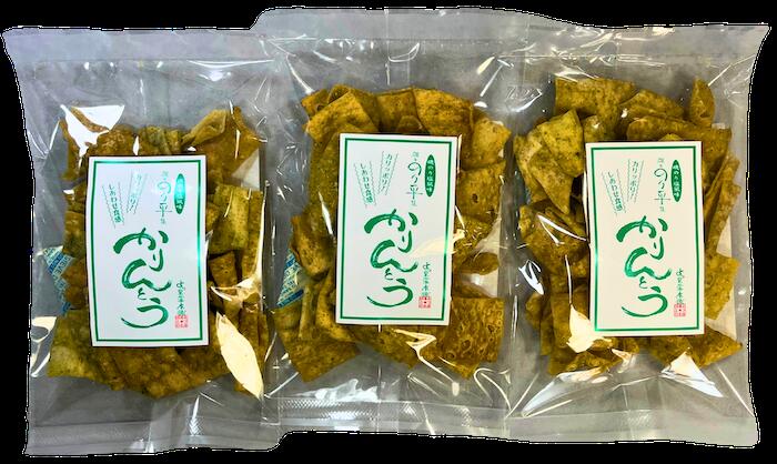【楽天市場】【送料無料】【メール便でお届けします】稲庭うどん職人がつくるかりんとう かりんとうのり平 62g×3袋セット：増田物産プランニング