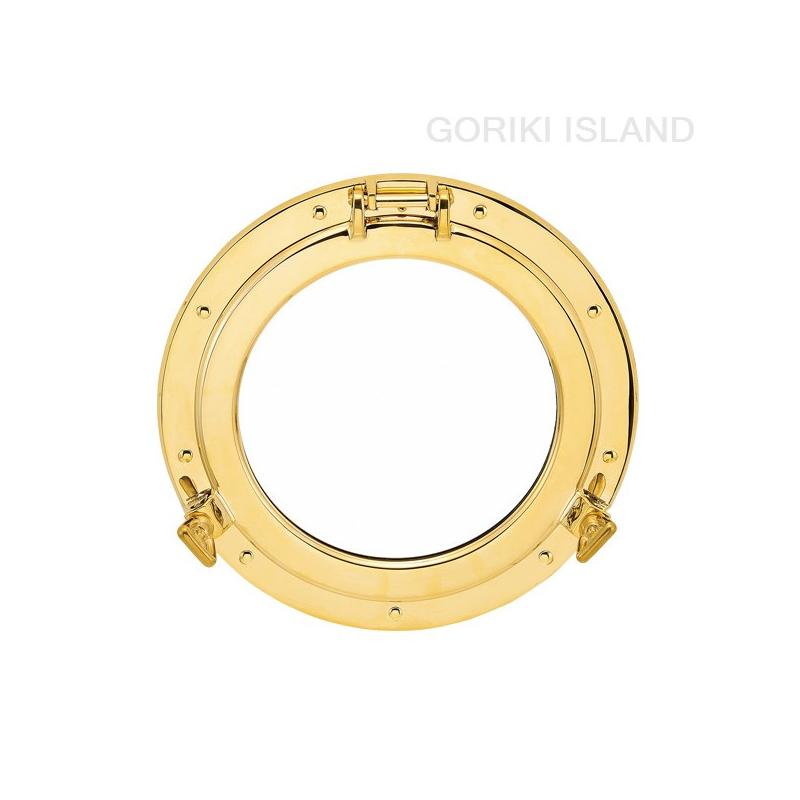 【楽天市場】ゴーリキアイランド 丸窓ミラー L 幅292×高さ56×奥行292mm 金色(磨き仕上げ) 670050 丸窓ミラー：島屋 DIY ...