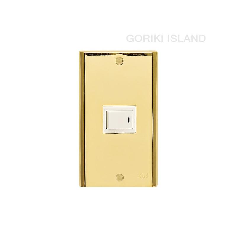 【楽天市場】ゴーリキアイランド スイッチプレート PL 01 PVD B 金色(PVD仕上げ) 790071 スイッチプレート：島屋 DIY ...
