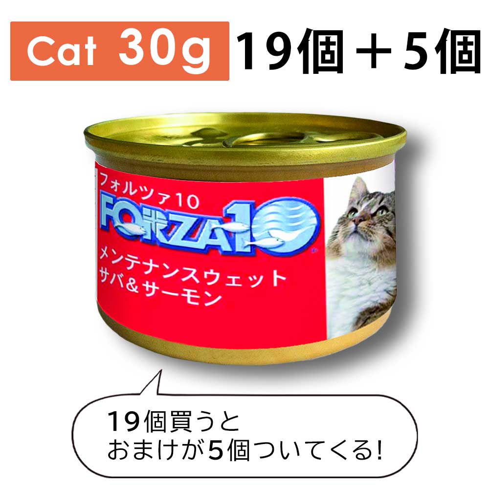 【楽天市場】19缶で5缶ついてくる+選べるおまけつき FORZA10 メンテナンス 缶 サバ&サーモン 85g キャットフード ウェットフード【PU1212】：Mathy Mathy