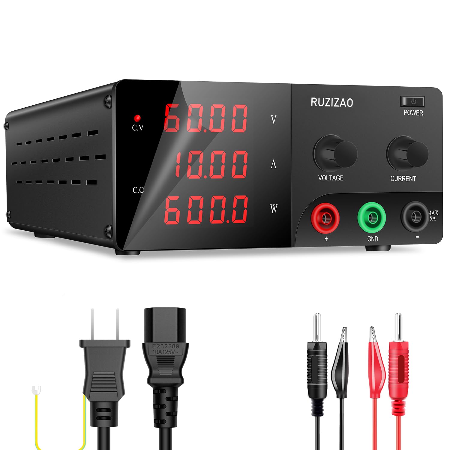 楽天市場】RUZIZAO 安定化電源 60V 10A 600W 大電力 可変直流安定化