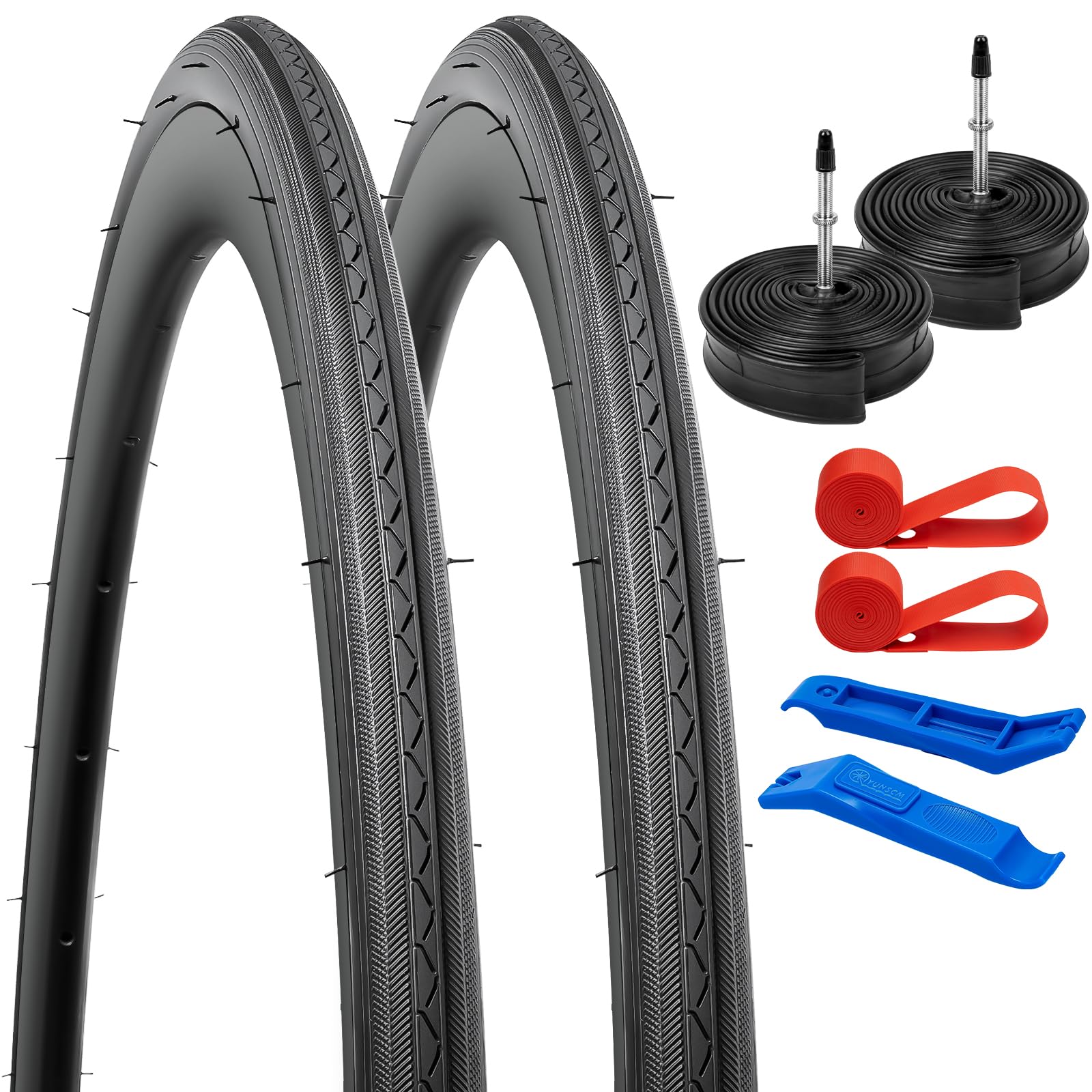 【楽天市場】2本セット,700 25c タイヤ,700x25c 25-622 自転車タイヤ+ チューブ 仏式バルブ60mm+リムテープ+タイヤ ...