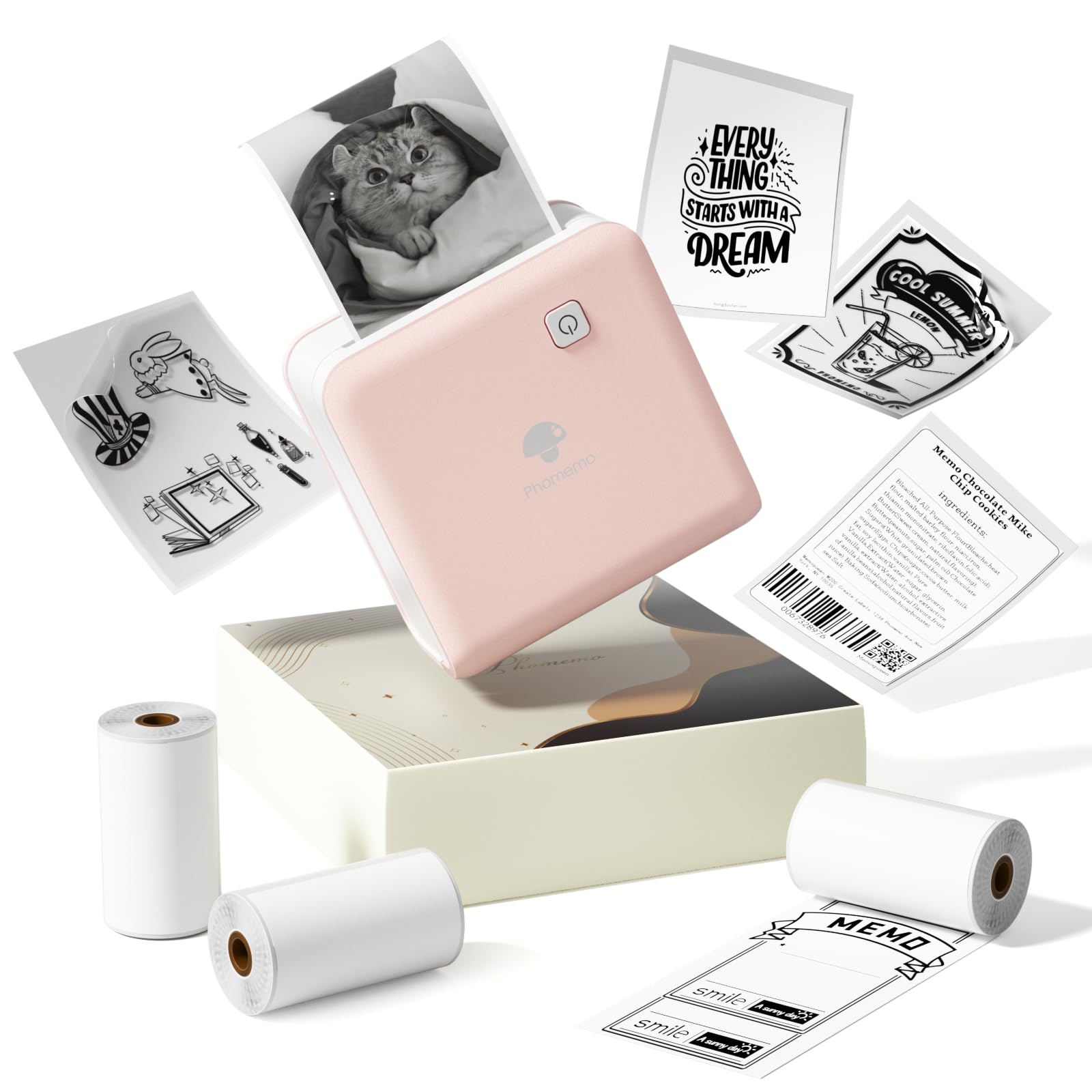 【楽天市場】Phomemo M02 Pro 300DPI ミニプリンター モバイルプリンター サーマルプリンター 3ロールシール付き スマホ ...