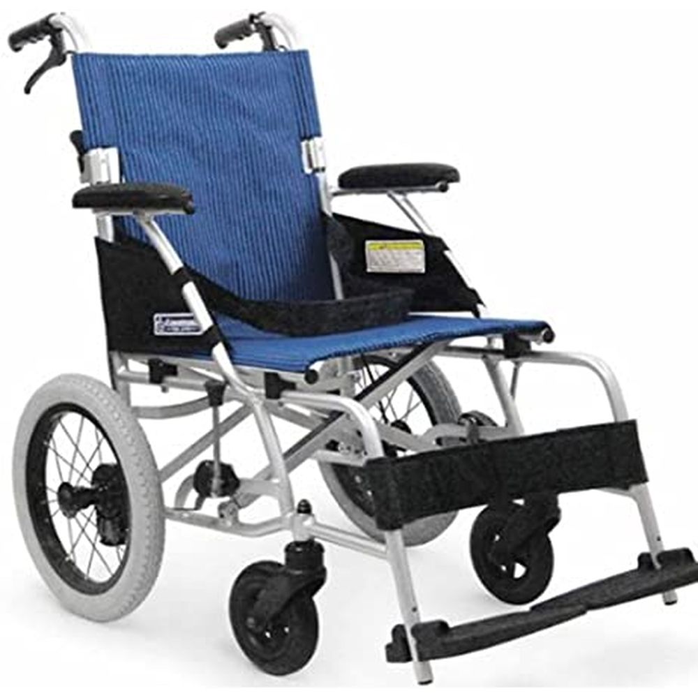 【楽天市場】軽量ベーシックモジュール車いす BML16-40SB カワムラサイクル 青ストライプNo.92 病院 医療 看護 クリニック：マツヨシ 楽天市場店