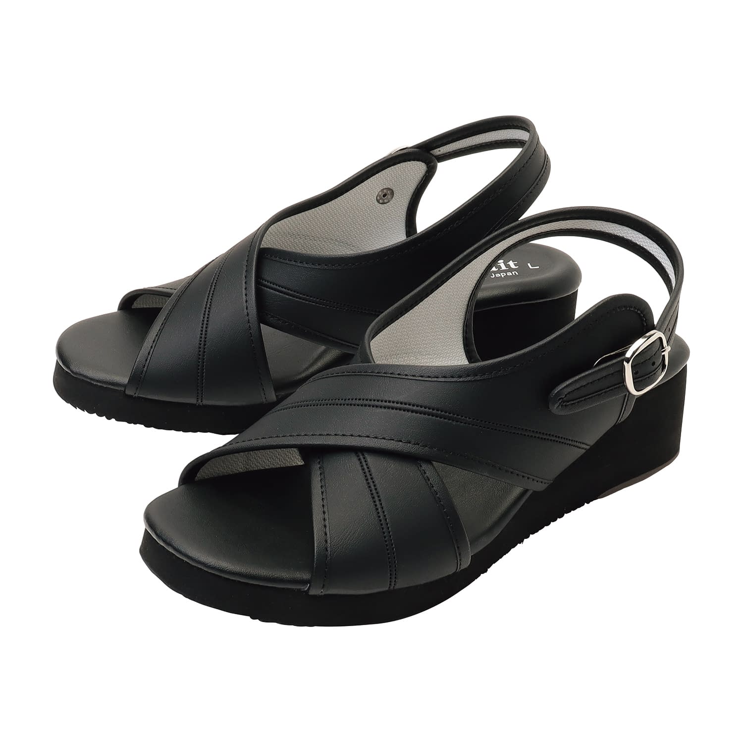 【楽天市場】O脚補正クロスサンダル KS-104(ブラック) 1足 キクスイサンダル ブラック サイズLL25-6549-0104 サンダル ...