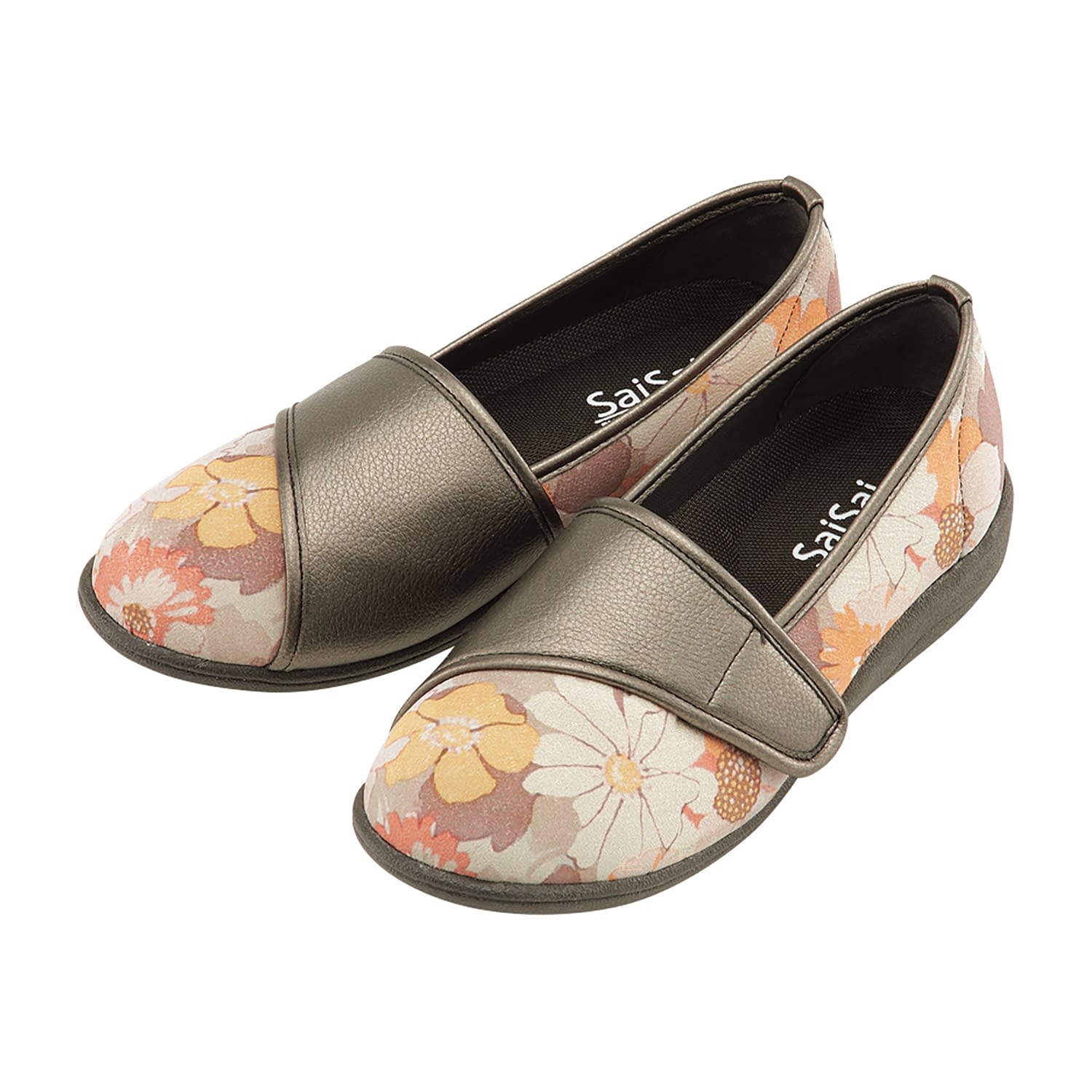 【楽天市場】SaiSaiフラワープリント W940(23．5CM)オレンジ 1足 マリアンヌ フルールオレンジ 25-5805-34 くつ リハビリシューズ シューズ リハビリ：マツヨシ 楽天市場店