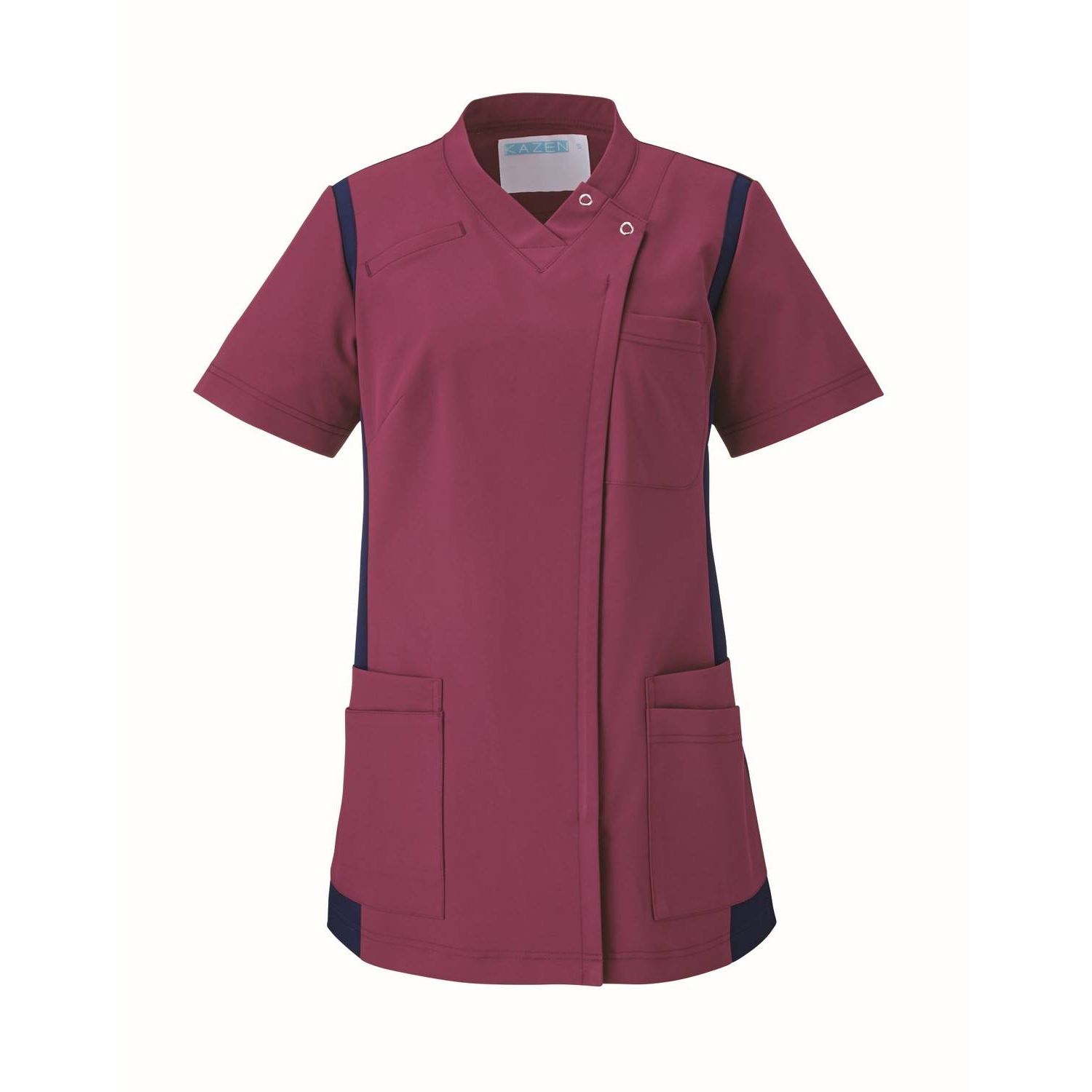 【楽天市場】レディススクラブ(前開き) 24-6992-0308 6L KAZEN WLD 972-45(ワインXネイビー)：マツヨシ 楽天市場店