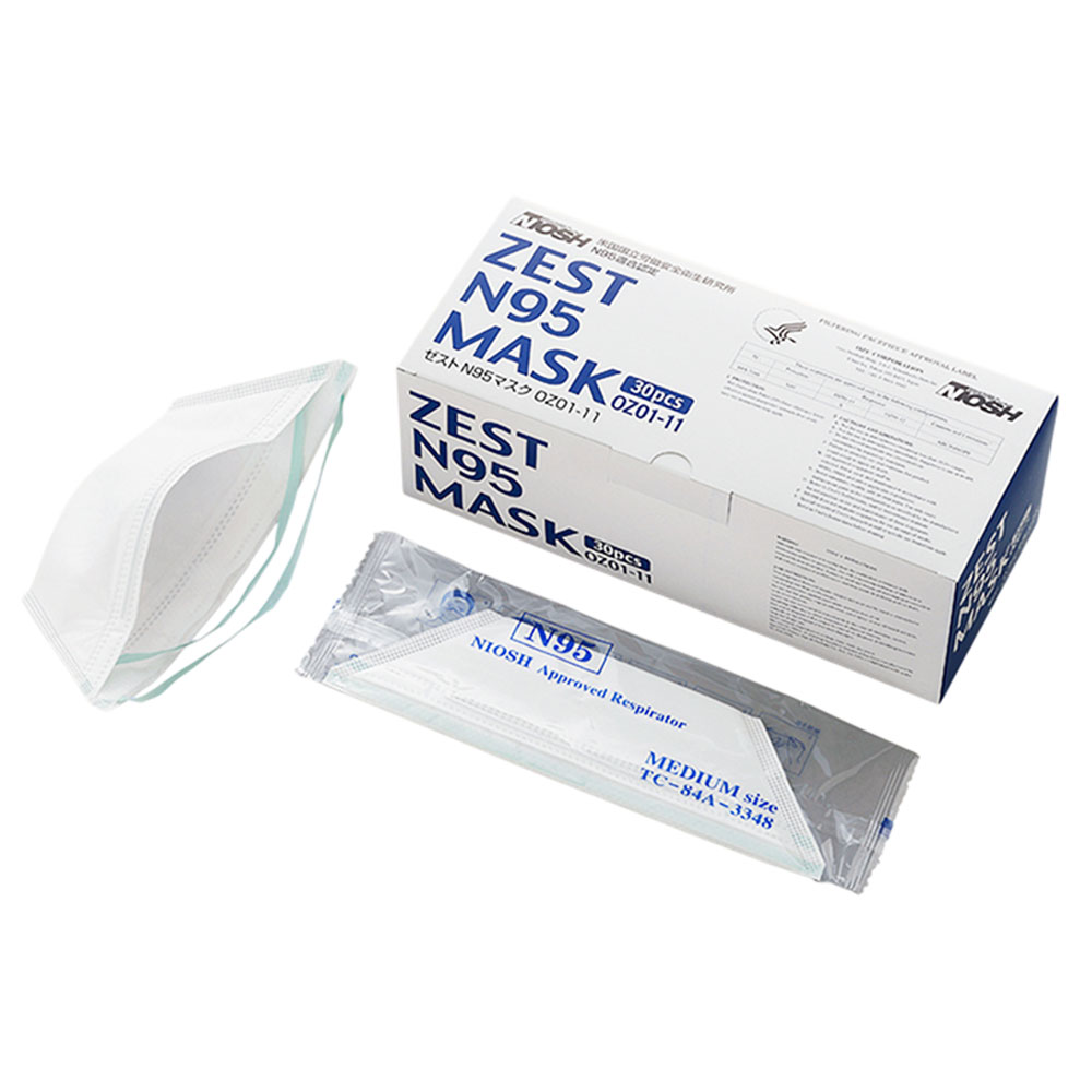 【楽天市場】ZEST N95マスク OZ01-11(30マイX10ハコ) 1梱 小津産業 25-6884-00 N95マスク マスク N95 不織布マスク ウイルス対策 防塵 フェイスマスク ...