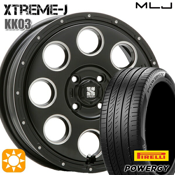 【楽天市場】【取付対象】ウェイク 165/55R15 75H ピレリ パワジー MLJ エクストリームJ KK03 サテンブラックミルド 15インチ 4.5J 4H100 サマータイヤホイール ...
