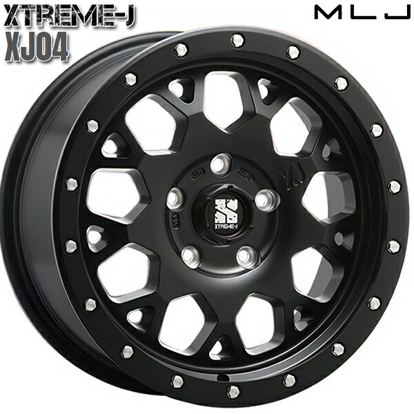 【楽天市場】16インチ 7.0J 5H114.3 +35 MLJ エクストリームJ XJ04 サテンブラック アルミホイール単品 1本 4本以上送料無料/代金引換不可 ：エムオートギャラリー
