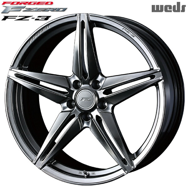 【楽天市場】18インチ 8.0J 5H114.3 +45 Weds 鍛造 F ZERO FZ-3 ダイヤモンドブラック アルミホイール単品 4 ...