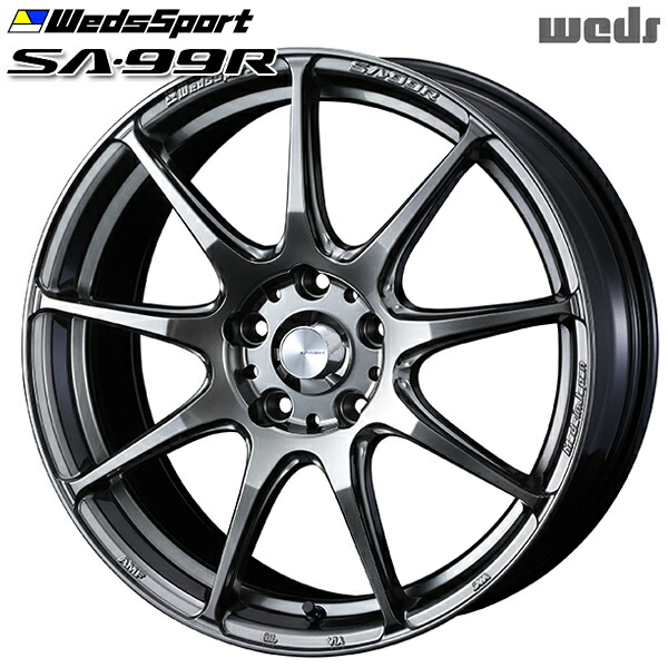 【楽天市場】18インチ 8.5J 5H114.3 +50 Weds ウェッズスポーツ SA99R PSB（プラチナシルバーブラック） アルミホイール単品 4本（1台分） 送料無料/代金引換不可 ...