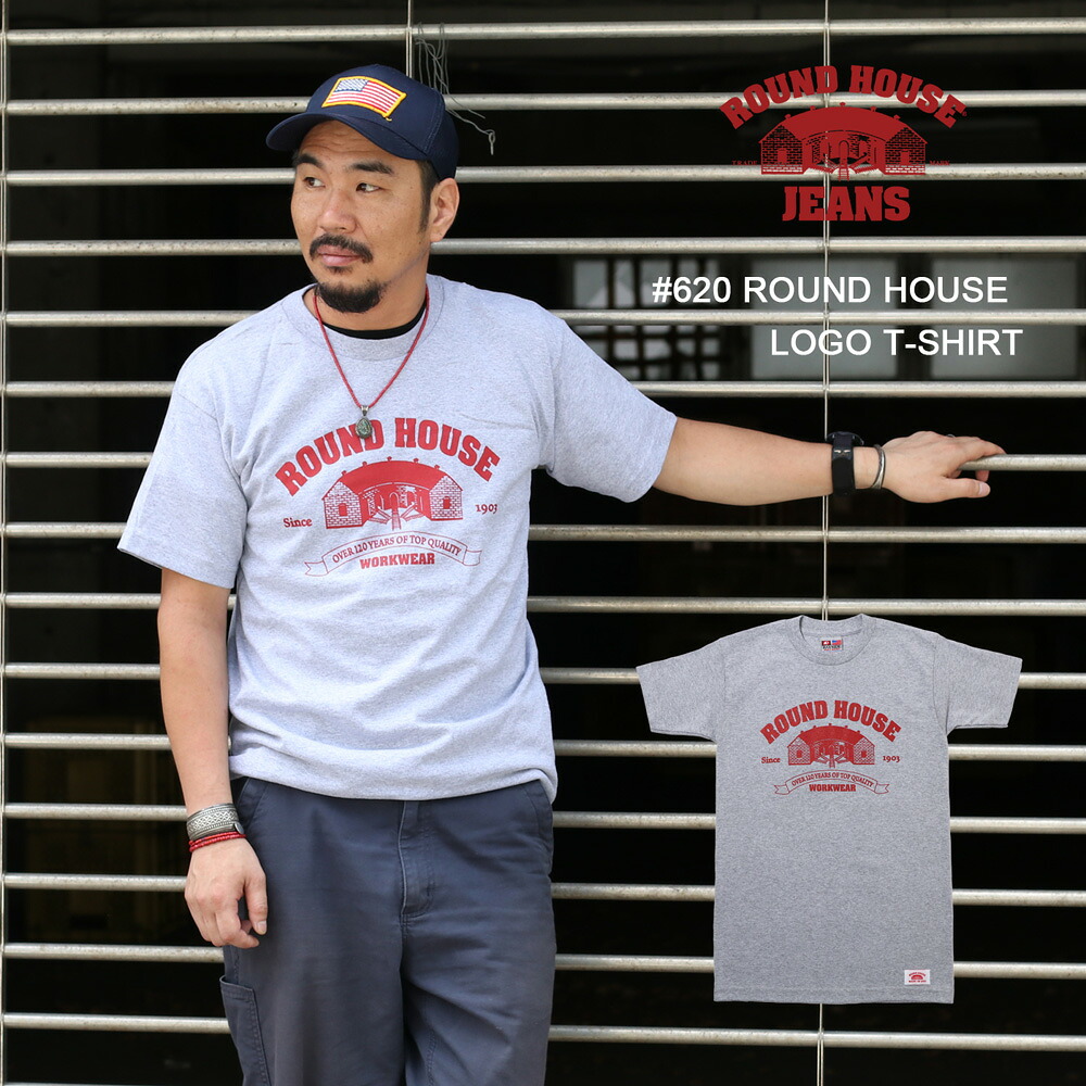 【楽天市場】ROUND HOUSE ラウンドハウス #620 ROUND HOUSE LOGO T-SHIRT 半袖 tシャツ プリントシャツ ...