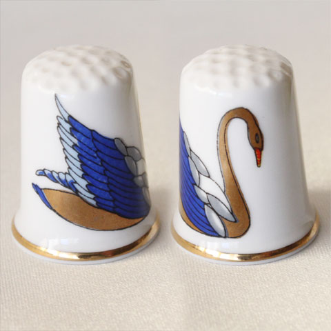 【楽天市場】限定発行 青い白鳥 デビーミントン DEBBIE MINTON クロスステッチ デザイナー シンブル 指貫き：メイ フェアリー楽天市場店