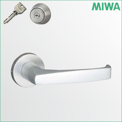 【楽天市場】MIWA U9 LA20-2 SV色 外部シリンダー付（サムターンなし） 美和ロック レバーハンドル錠：マニアックホームセンター