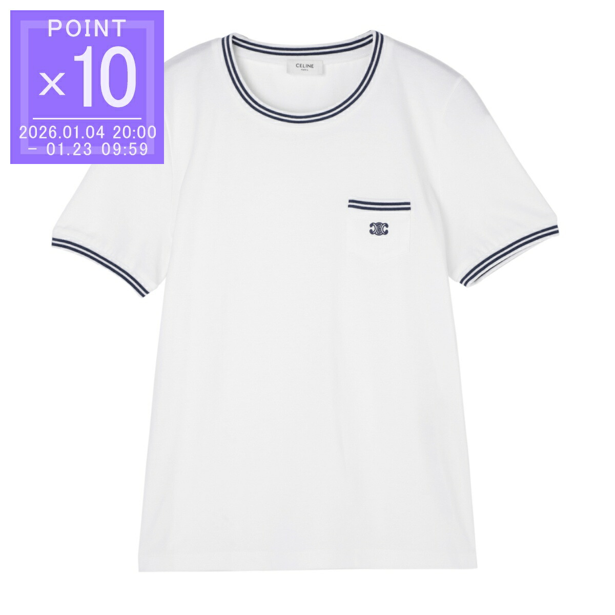 楽天市場】セリーヌ CELINE クルーネックTシャツ ホワイト メンズ