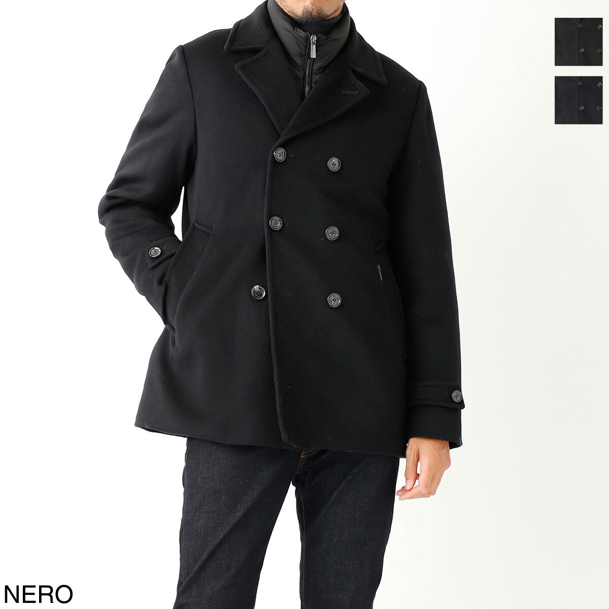 【楽天市場】ムーレー MOORER ダウンジャケット ライナー付きピーコート メンズ bolgi le nero BOLGI-LE【返品送料 ...