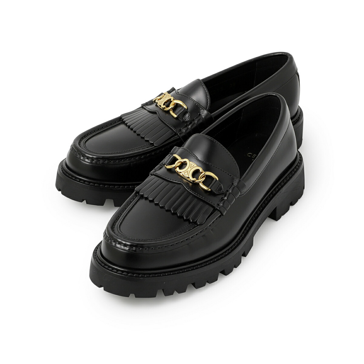 【楽天市場】セリーヌ CELINE ローファー ブラック レディース 344893 602c 38no MARGARET POLISHED ...